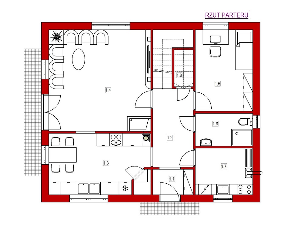 Projekt domu Domek Prosty 009 ES (THH-763) - 113.74m²